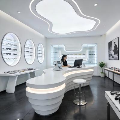 China BaiXing Sunglasses Display Rack LED Strip Lights Durable Eco-Friendly Heavy Duty Custom Optical Store Furniture Manufacturer for sale