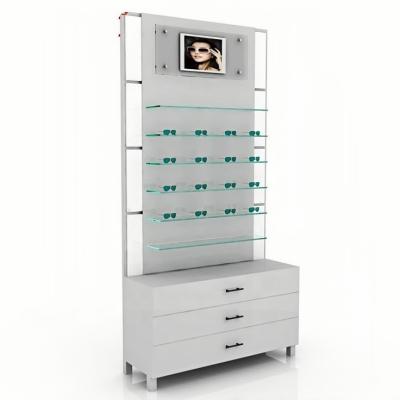 China Premium Custom Optical Shop Wooden Glasses Display Showcase Eyewear Retail Display Furniture for Glasses Store with OEM Factory for sale
