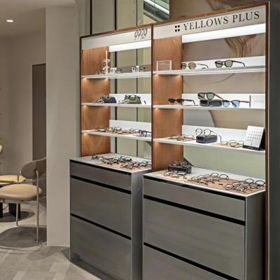 China Metal Frame Eyewear Display Case, Practical Cabinet for Optical Shop for sale