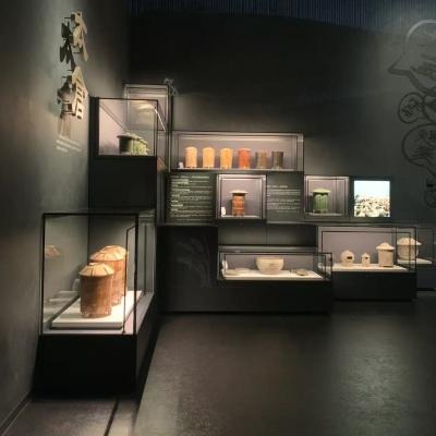 China Stylish Heavy Duty Museum Display Showcase with Security Lock Glass Doors LED Lighting Eco-Friendly Design for Historical Relics for sale