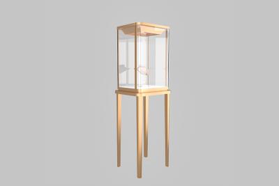 China Freestanding Jewelry Display Cabinet Square Glass Countertop Jewelry Case for sale