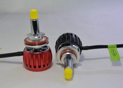 China Black / Red Car LED Headlight Kit 5000k LED Light Bulbs High Low Beam 3000lm for sale