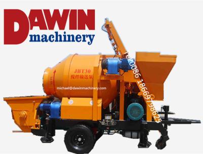 China Concrete Mixer with Pump with 450L Mixing Drum 30 cubic meter per hour Capacity for sale