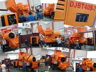 China DJBT30 LOVOL Diesel Power Hydraulic Concrete Mixer with Pump 30 cubic meter per hour Capacity for sale