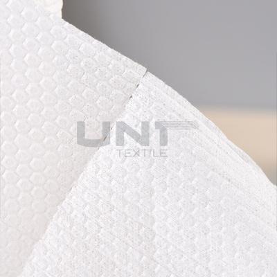 China 30gsm Breathable Polyester Spunlace Nonwoven Fabric High Water Absorbent Rag Roll for sale