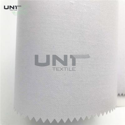 China Adhesive Shrink Resistant Fusible Interlining Fabric Woven 112cm for sale