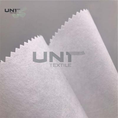 China Middle Soft Fusible Interfacing Fabric / Extra White Fusible Lining Fabric 70gsm for sale