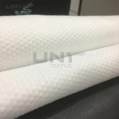 China 80gsm Pearl Dot Spunlace Nonwoven Fabric White Color Dirt Absorption for sale