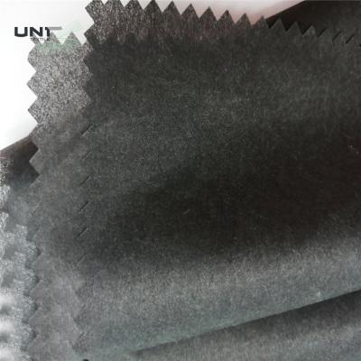 China 50gsm niet recycleert Geweven 100% van de borduurwerk Steunende Stof Katoenen Zwarte Kleur Te koop