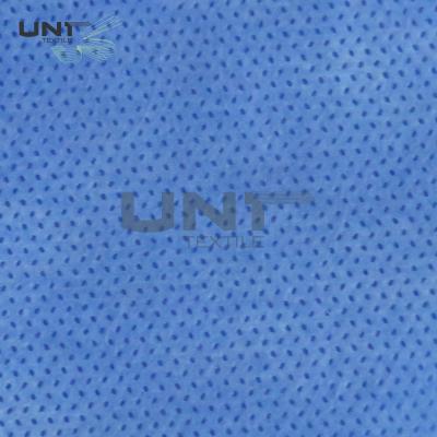 China Chinese Factory Sale 100% Polypropylene SMMS Melt blown Non-woven Fabric Light Blue and White Non-woven Interlining for sale