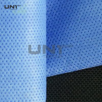 China Chinese Factory Sale 100% Polypropylene SMMS Melt blown Non-woven Fabric Light Blue and White Non-woven Interlining for sale