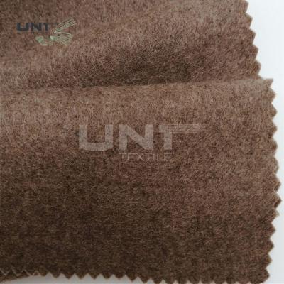 China Polyester Wool Mixed Needle Punched Nonwoven Fabric For Under Collar for sale