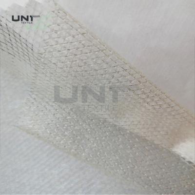 China Two Layers Adhesive Fusible Web Net With Non Woven Release Paper For Bonding Clothing for sale