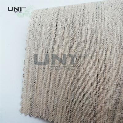 China Stiff Woven Fusible Interlining Fabric Elastic With White Color for sale