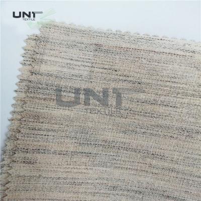 China Stiff Woven Fusible Interlining Fabric Elastic With White Color for sale