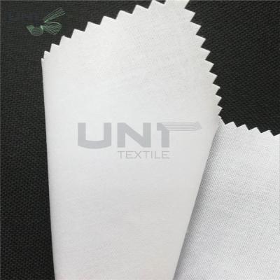 China Krägen u. Stulpen-weißes Hemd, das Leinwandbindung mit HDPE Beschichtung zwischenzeilig schreibt zu verkaufen