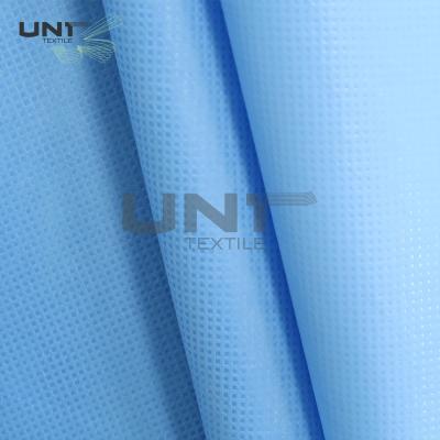 China Tecido não tecido PP Spunbond de cor azul Filme PE laminado para lençóis médicos à venda