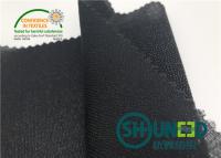 China Black PA Coated Woven Interlining Twill Woven Stretch Interfacing for sale