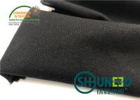 China Black PA Coated Woven Interlining Twill Woven Stretch Interfacing for sale