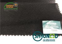 China Black PA Coated Woven Interlining Twill Woven Stretch Interfacing for sale
