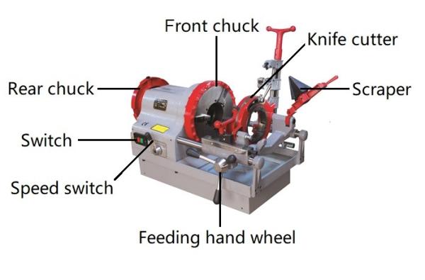 Quality STT150 6" Pipe Threading Machine 2-1/2"-6" Heavy Duty 1100W for sale