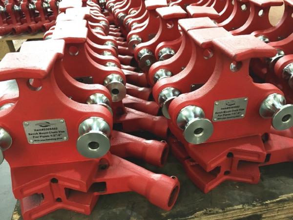 Quality ST402 6'' Cast steel base for durable application Bench chain vise for sale
