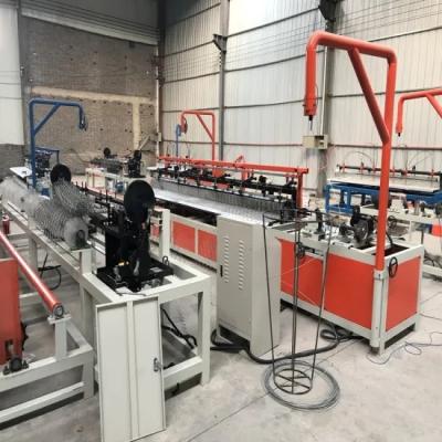 China China factory price 5m width fully automatic and efficient PLC chain link fence making machine for sale