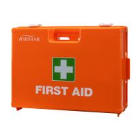 China Empty Wall Mounted First Aid Kit Boxes ABS Plastic Orange Color for sale