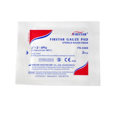 China Eerste hulpleverancier Middel Beschikbaar Steriel Gauze Swabs 10x10cm 8ply Te koop