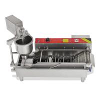 China Commercial Stainless Steel Double Row Donut Maker Fryer Electric 3-7cm Mold for sale