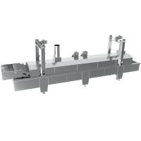 China Full Automatic Continuous Deep Fryer 200L Double Frying Machine 48kW for sale