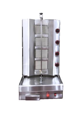China 4 Combustível do queimador de gás Shawama Máquina Material de aço inoxidável Curagem rápida Cozimento à venda