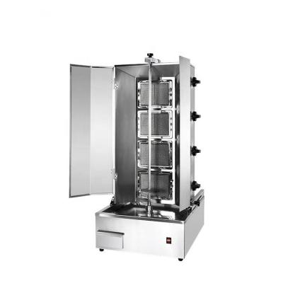 Chine Grill de comptoir Shawarma Kebab Machine à gaz 4 brûleur avec capot à vendre