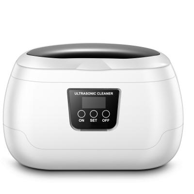China 43kHz Mini Ultrasonic Cleaner 35W Denture Ultrasonic Cleaner 600ml for sale