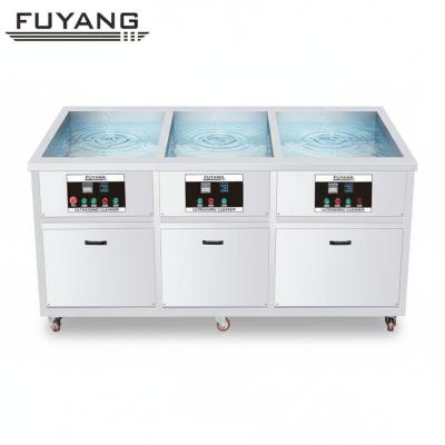 China 1500W Custom Ultrasonic Cleaner 108L Three Tanks Industrial Ultrasonic Machine for sale