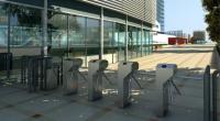 China outdoor safty security people flow access cotnrol turnstile barrier gates with RFID reader for sale