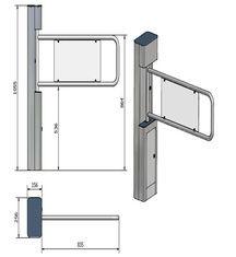 Security Swing Arm Turnstile Waist High Barrier Turnstile with remote control switch