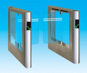 304 / 316 stainless steel security subway automatic swing tempered glass barriers system
