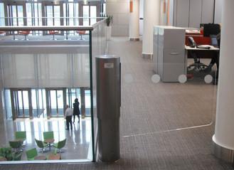 Motorized glass wing gates