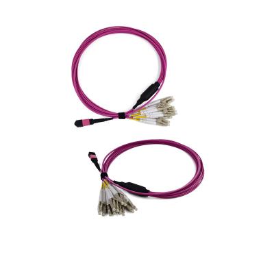 中国 3.0mm G657A1 MPO MTPの繊維光学のパッチ・コード ポリ塩化ビニール/LSZHの低い挿入損失 販売のため