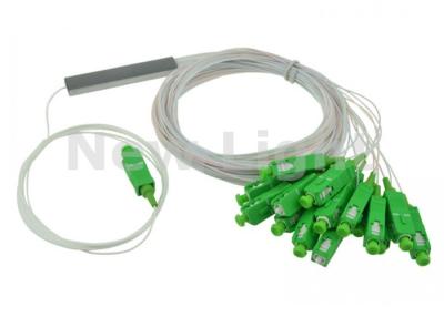 China 0.9mm Diameter Mini 1x16 PLC Splitter , E - Gpon Single Mode SC APC Splitter for sale