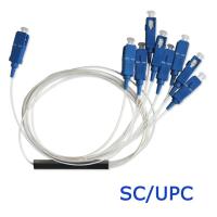 China SC PC Mini Fiber Optic Splitter Single Mode Low Insertion Loss for FTTH and CATV Applications for sale