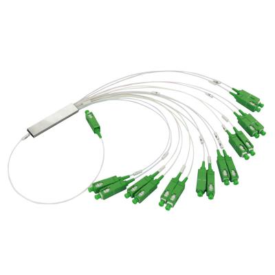 China Single Mode Fiber PLC Splitter 1 X 2 / 4 / 16 SC / APC Coupler  0.9 Um for sale