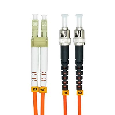 Cina Cavo di toppa di fibra ottica di 850 lunghezze d'onda 3 Ft di LC al duplex 50/125um OM2 della st in vendita
