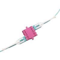 China Pull Type UNIBOOT LC Fiber Optic Patch Cord Multi Mode Duplex OM3-150 LSZH Material for sale