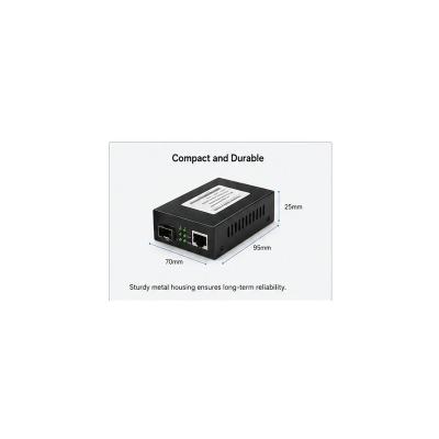 China NL-MGMC-04 Managed 2 Port Gigabit SFP Media Converter with SNMP Web Management and VLAN Tagging for sale