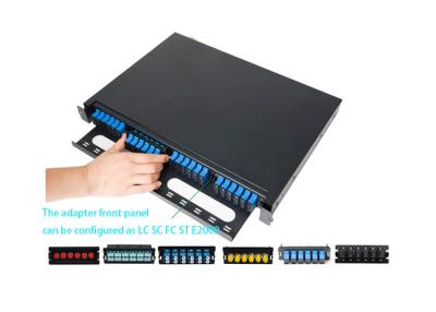 China 1U 96 Fibers Rack Mount FHD High Density Fiber Enclosure Unloaded 4x FHD Cassettes for sale