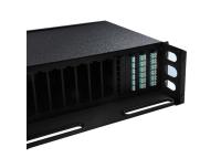 China 1U Rack Mount Multimode Fiber Optic Patch Panel with Slide-Out Drawer for FTTH FTTX Networks for sale