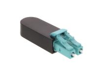 China Telecommunication Fiber Optic Loopback with OM3-300 Multimode, ≤ 0.3dB Insertion Loss, and LC PC Connector for sale