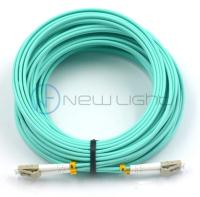 China OM4 100G Data Multimode LC Duplex Fiber Patch Cord 50 Meters for sale